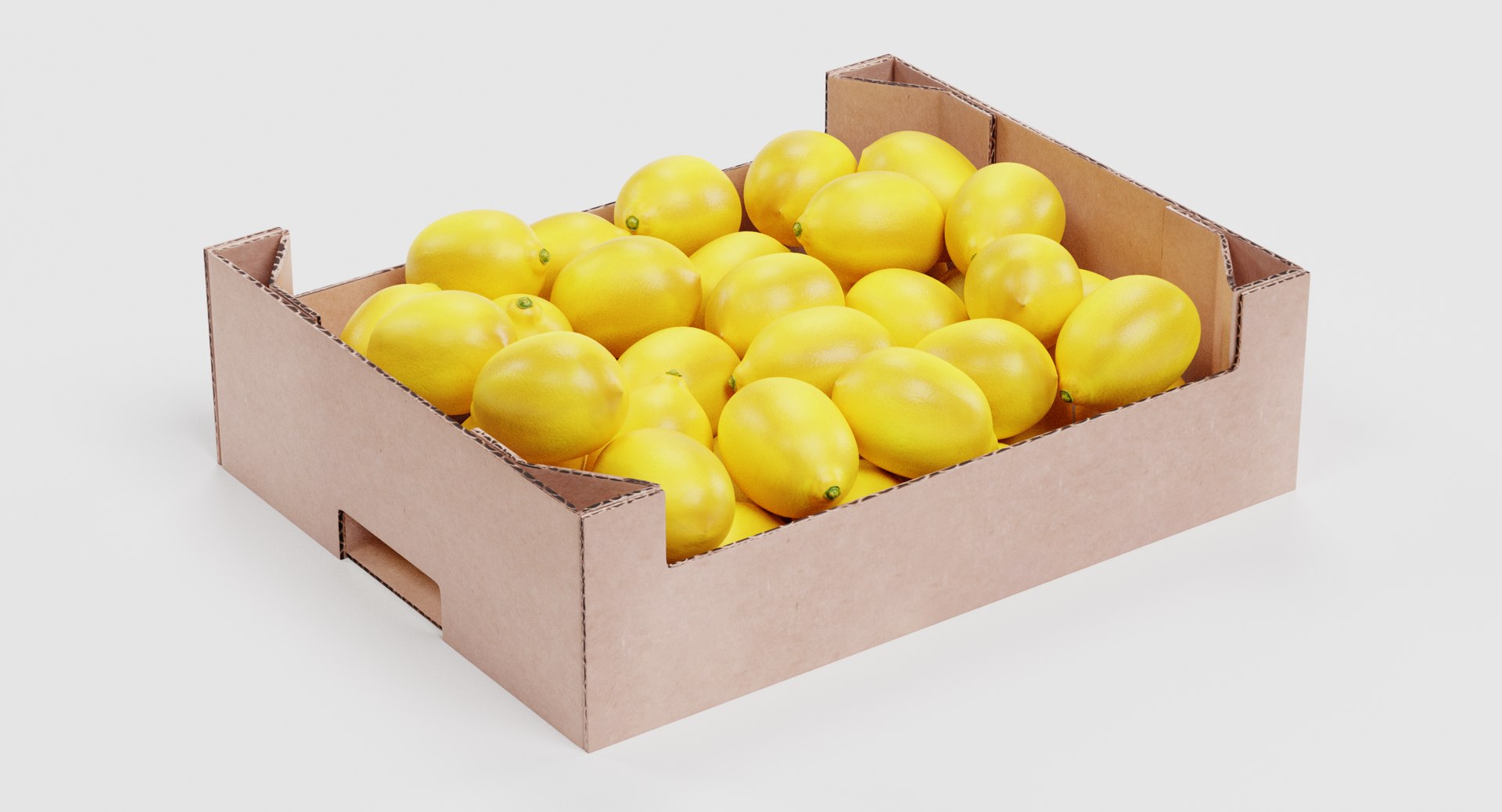 Lemons Box 3D Model - TurboSquid 1405418
