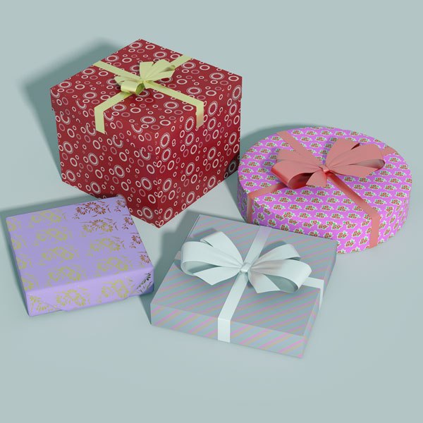gift boxes 3d model