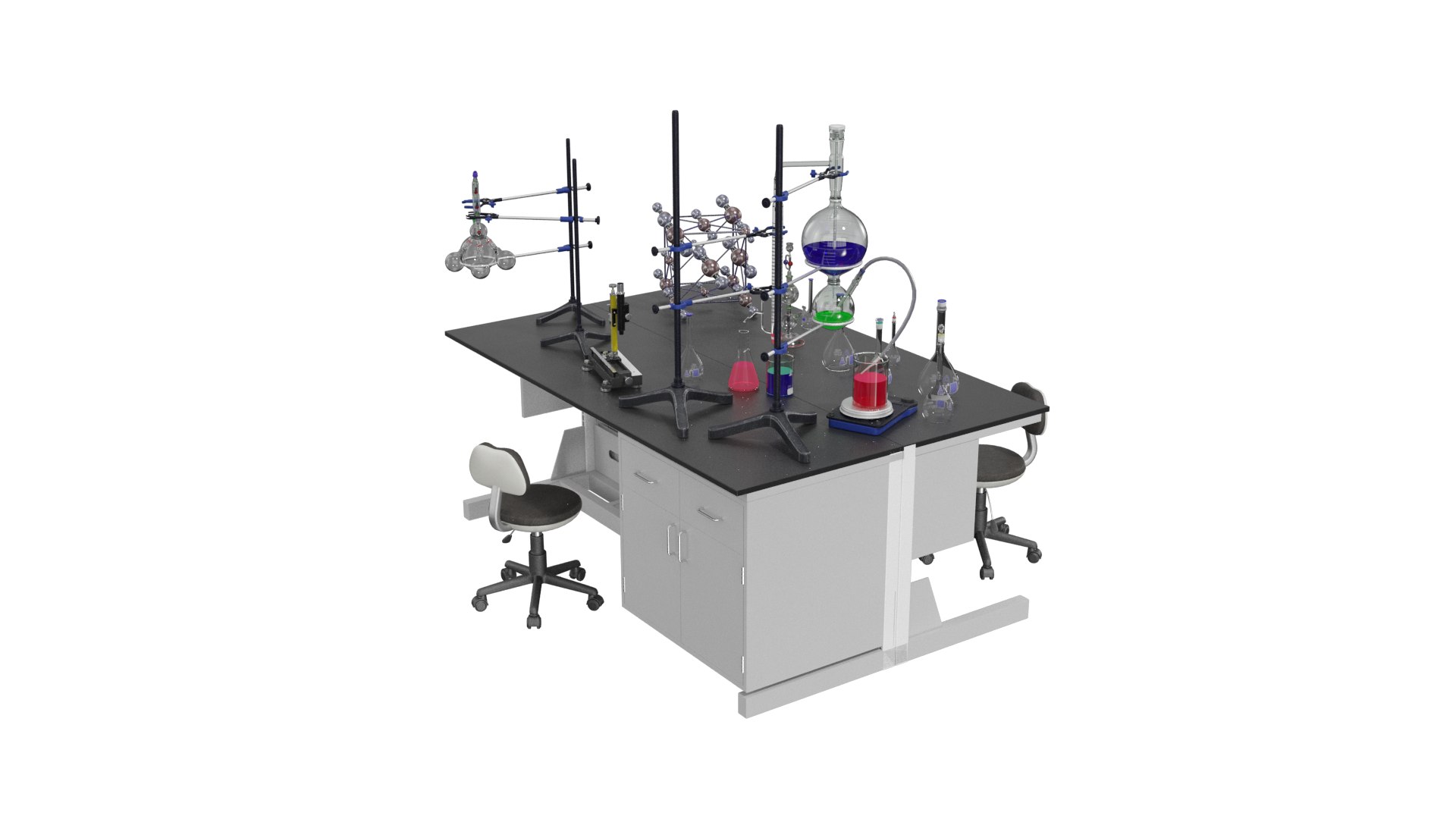 3D Small Laboratory Island Model - TurboSquid 1771733