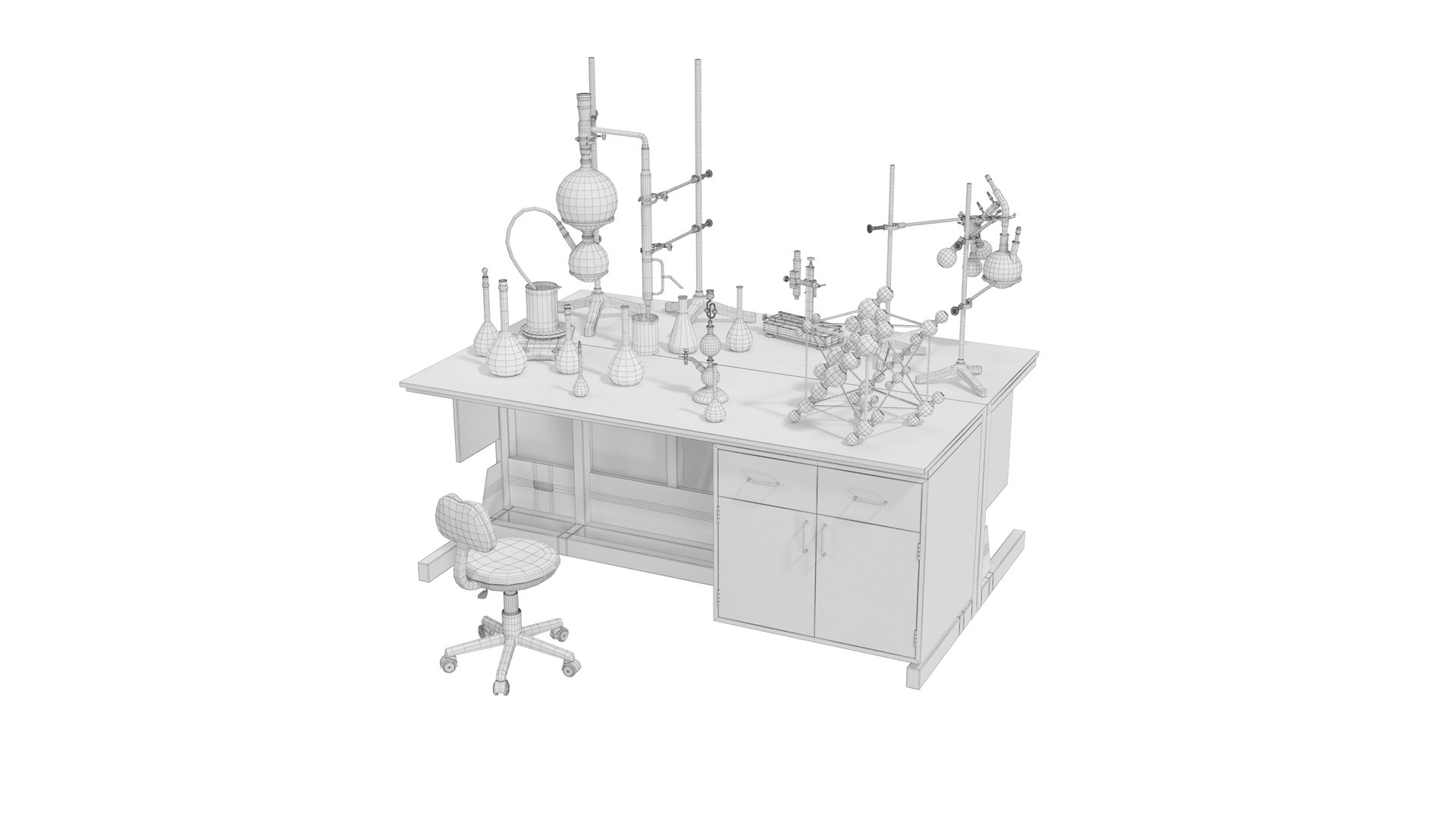 3D Small Laboratory Island Model - TurboSquid 1771733