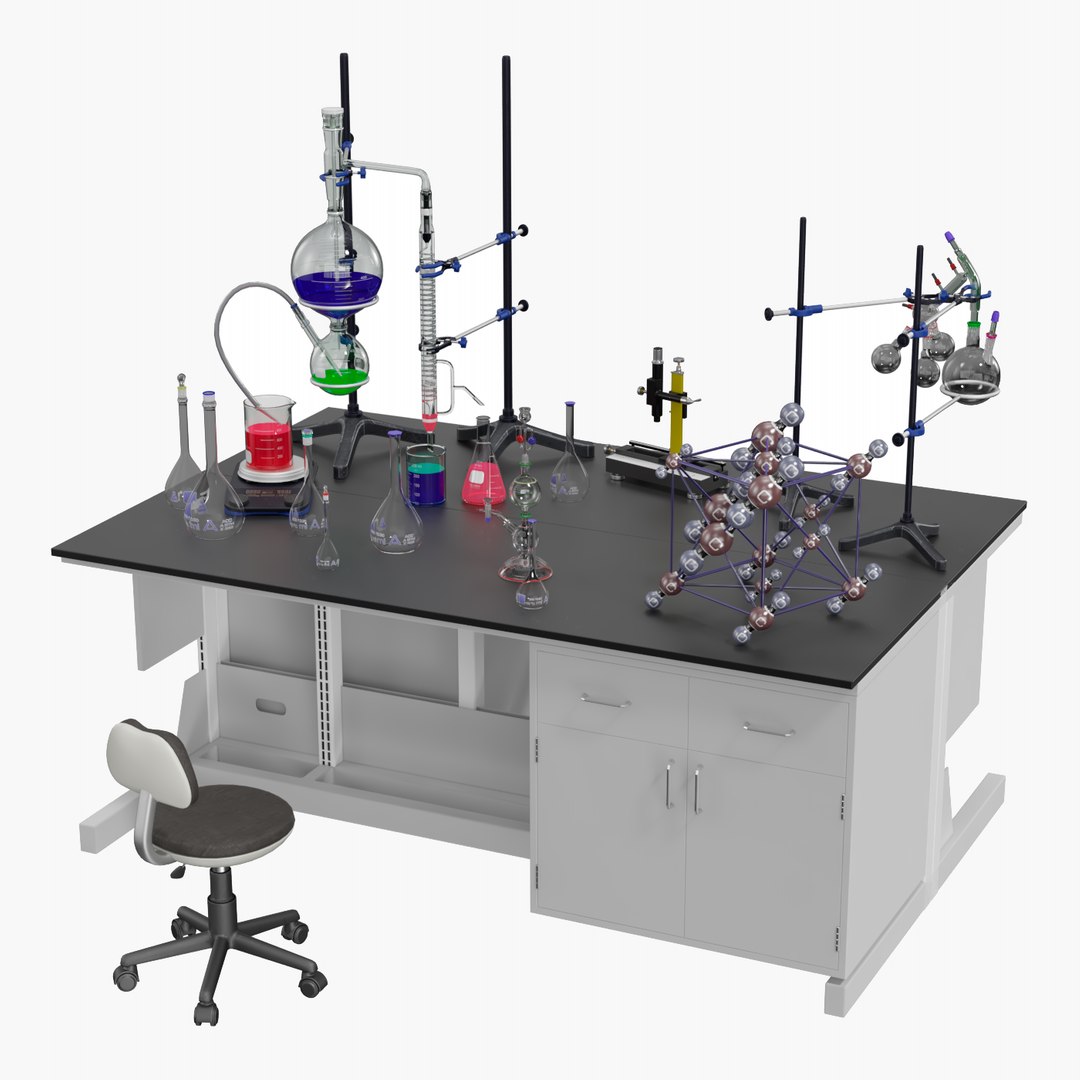 3D Small Laboratory Island model - TurboSquid 1771733