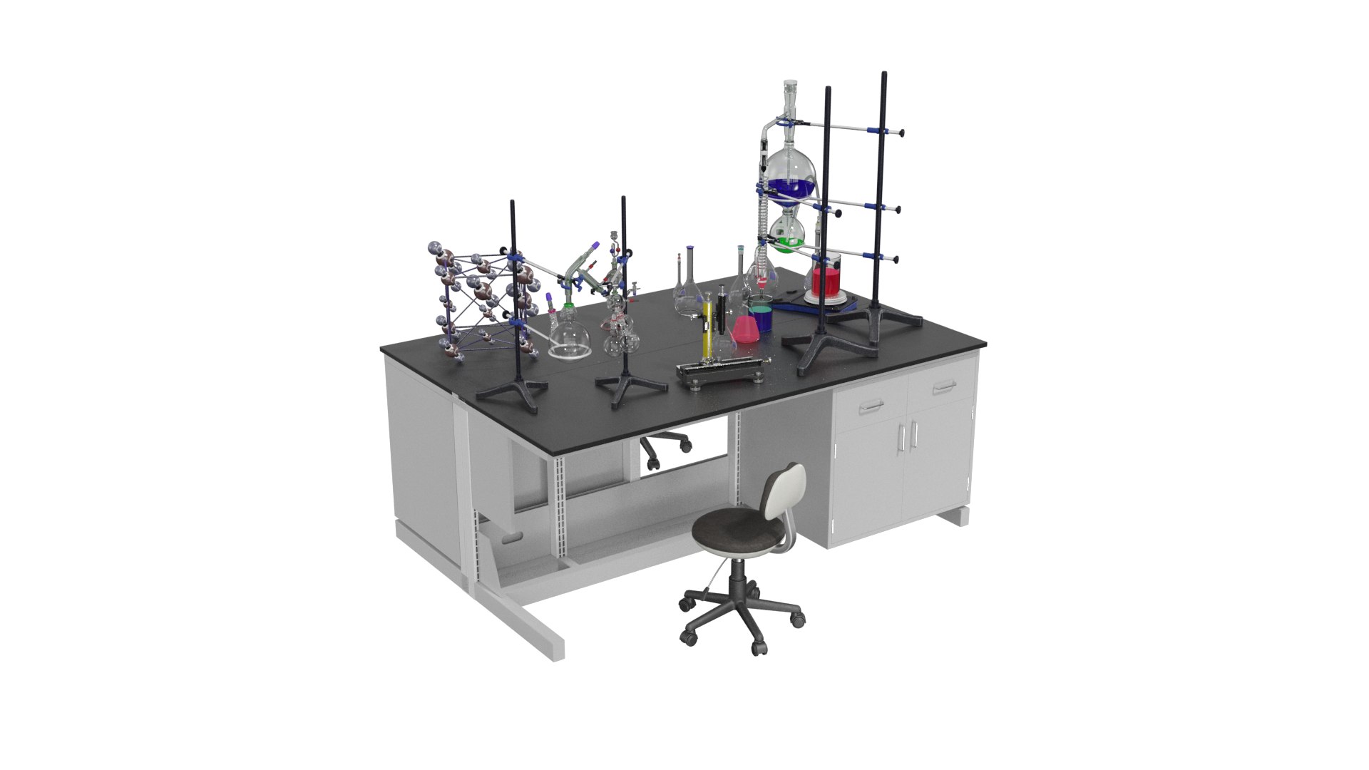 3D Small Laboratory Island Model - TurboSquid 1771733