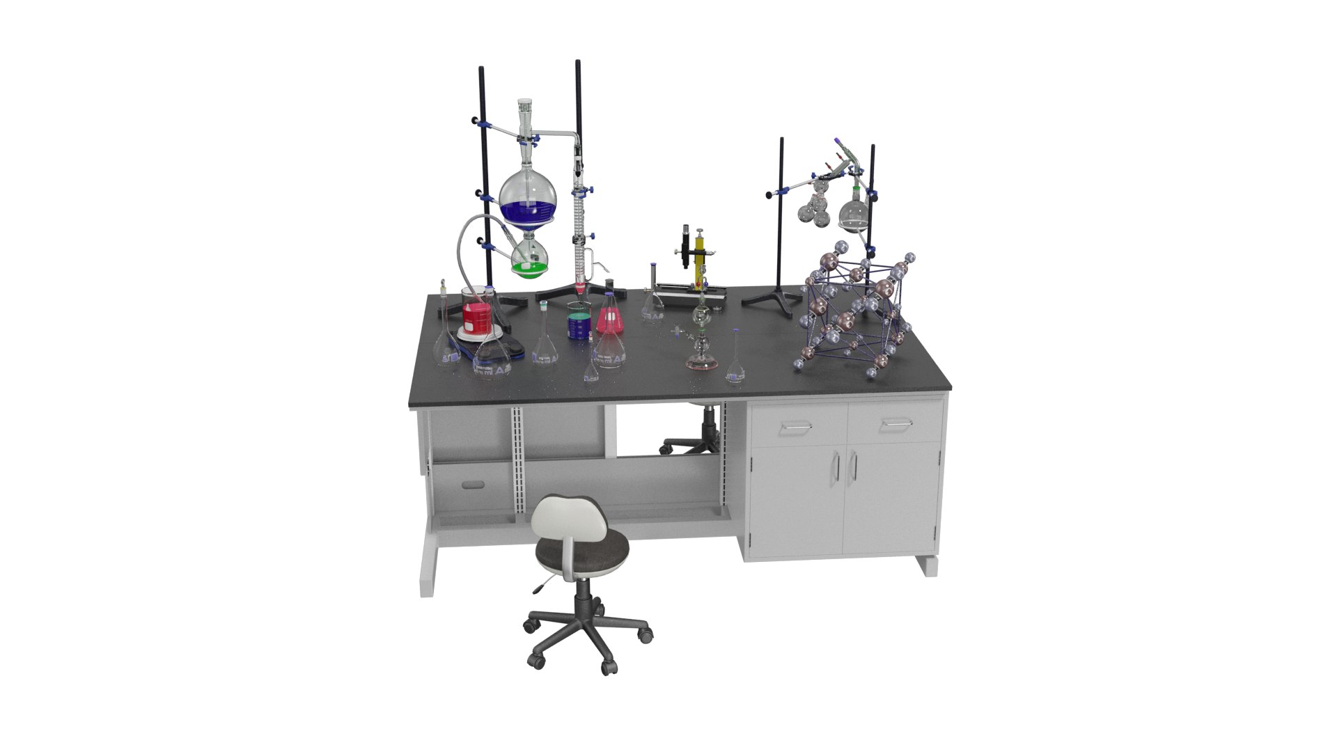 3D Small Laboratory Island Model - TurboSquid 1771733