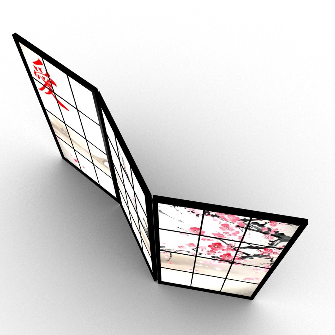 Japanese Room Divider 3D - TurboSquid 1237330