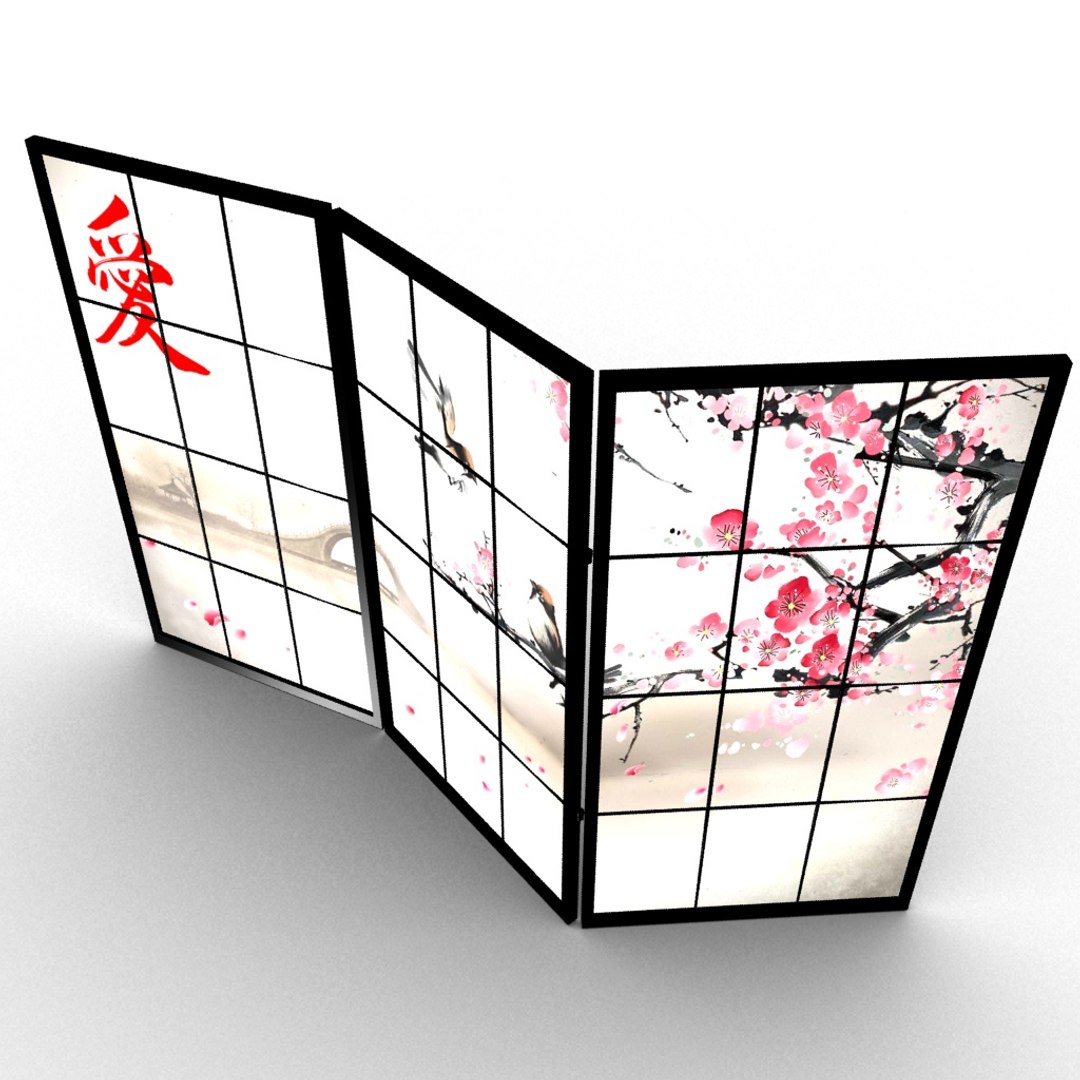 Japanese Room Divider 3D - TurboSquid 1237330