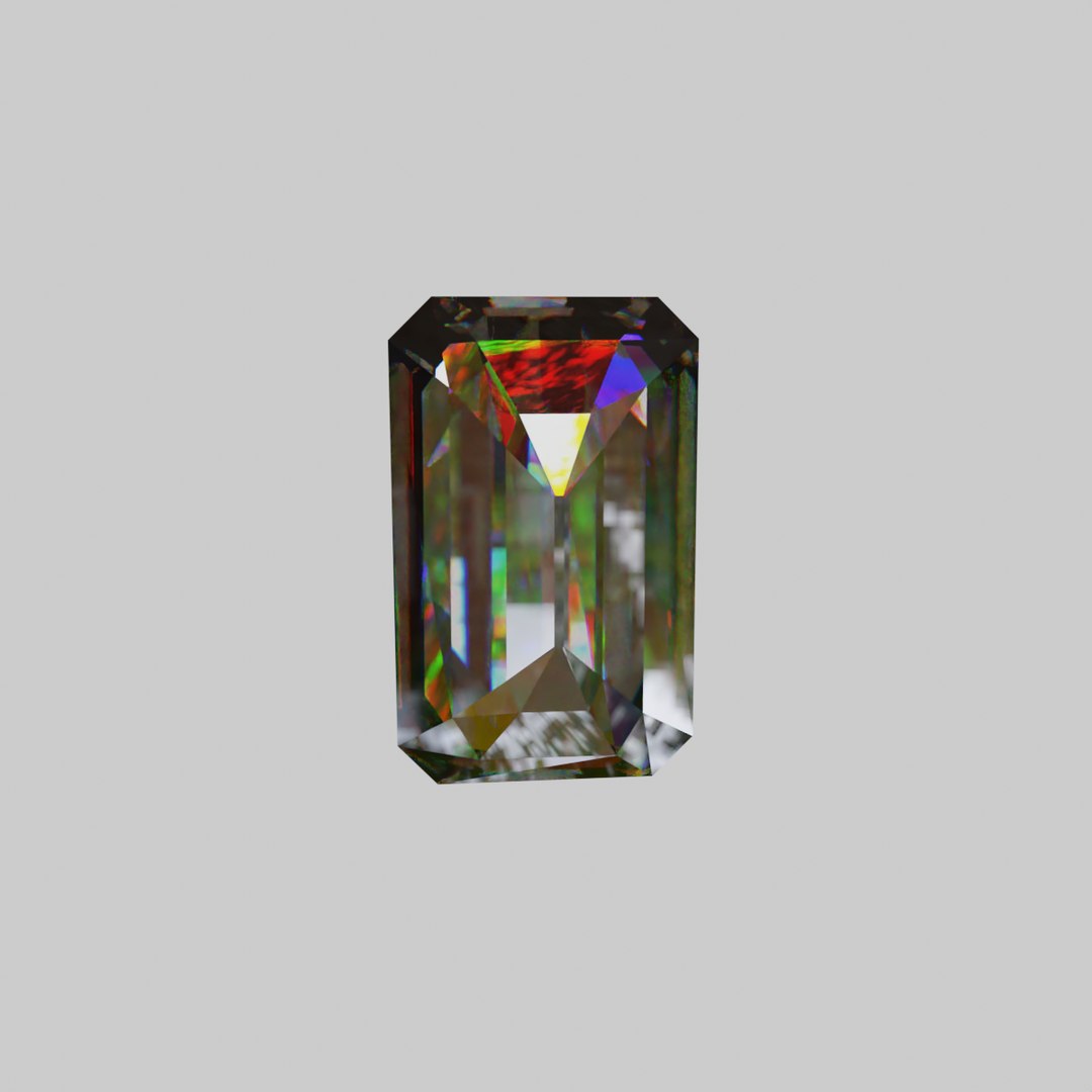 Emerald Cut Diamond 3D - TurboSquid 1850854