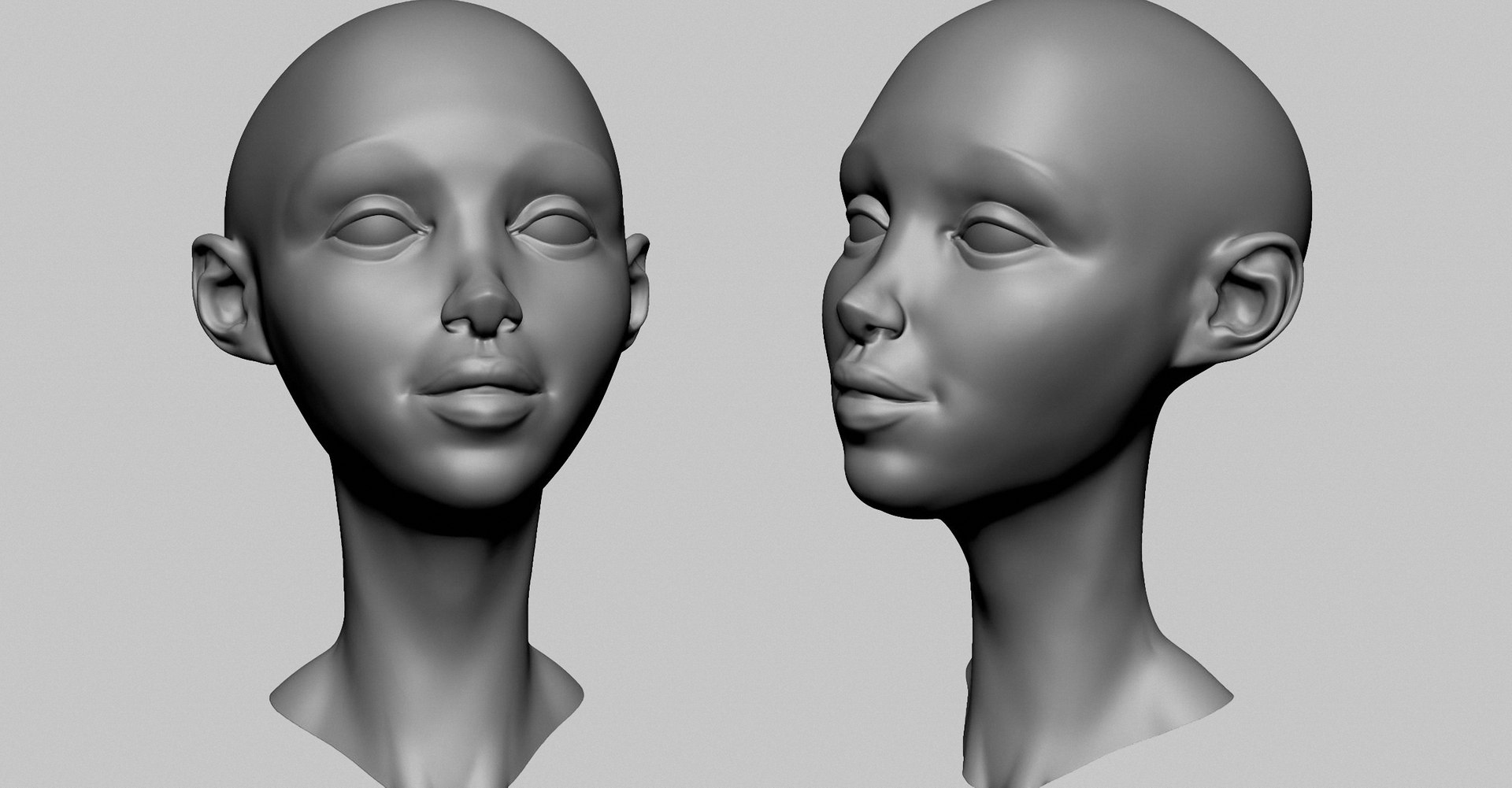 Female Head Collection 3D Model - TurboSquid 2202873