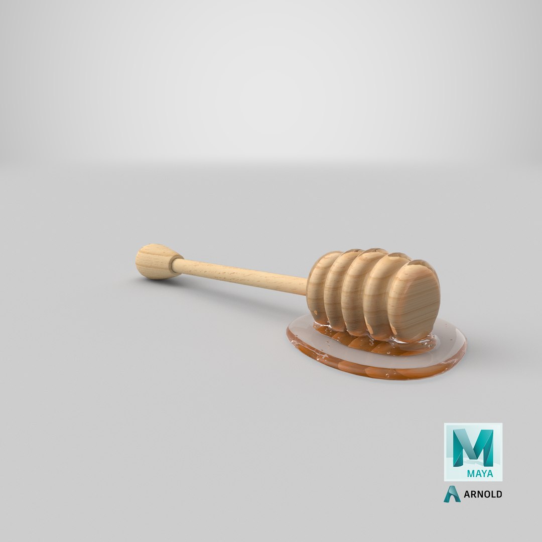 Wooden honey dipper 3D model - TurboSquid 1609744