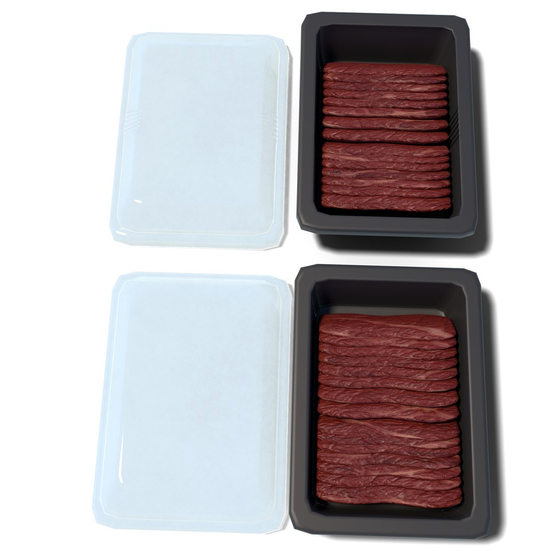 3D Wrapped Raw Meat Tray - TurboSquid 2088968