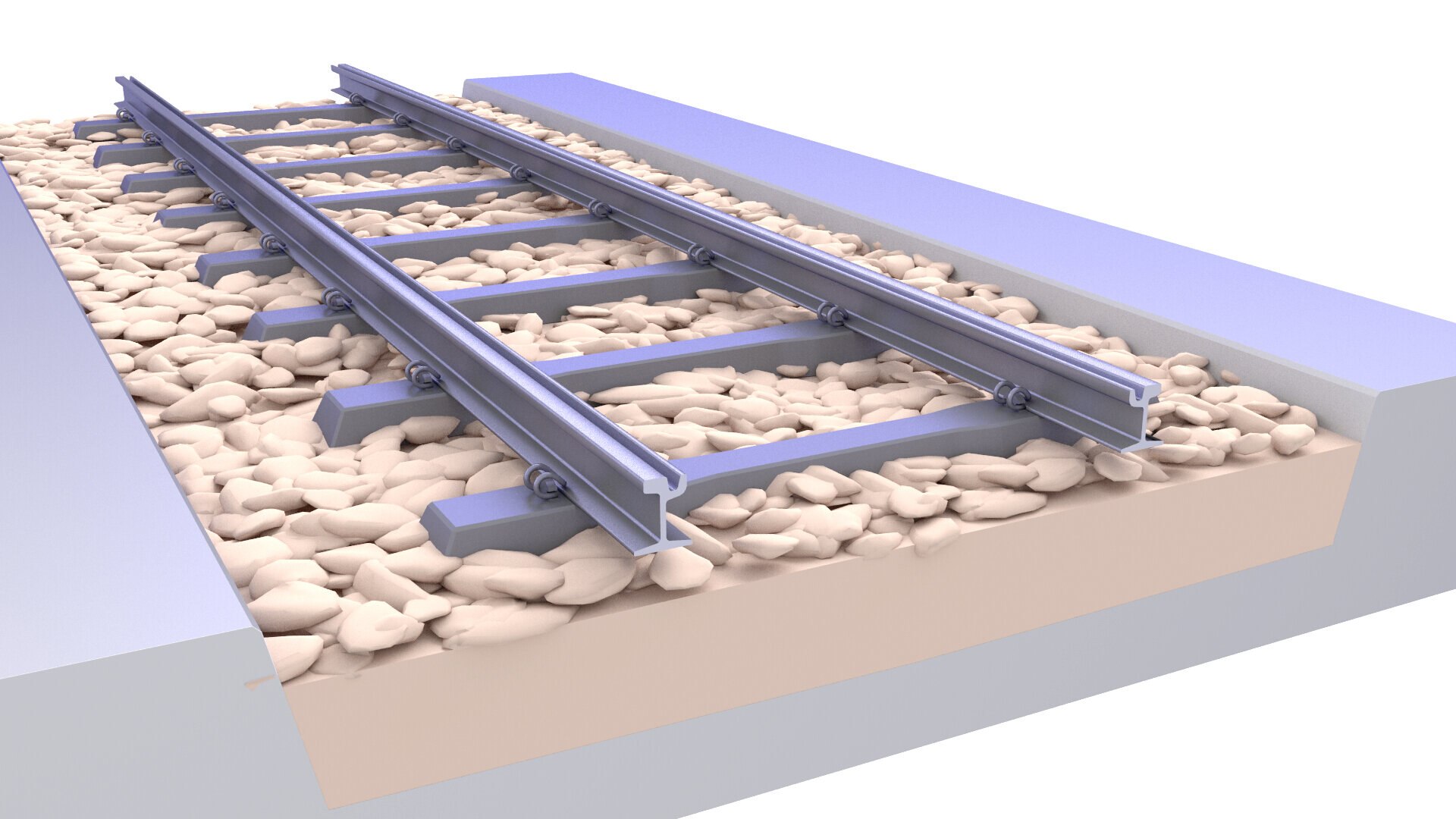 Tram Track 30 3D - TurboSquid 2096388