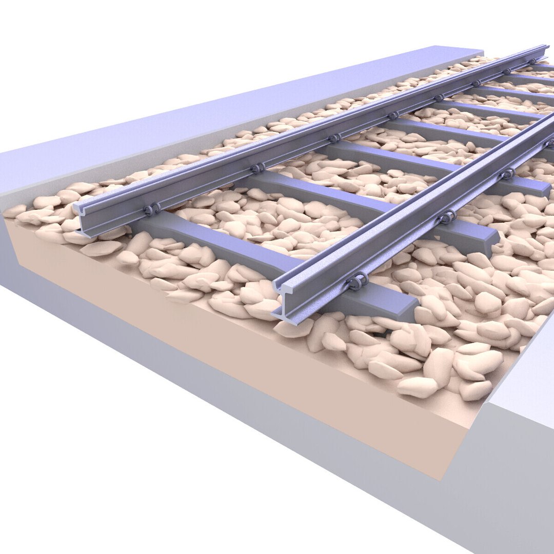 Tram Track 30 3D - TurboSquid 2096388