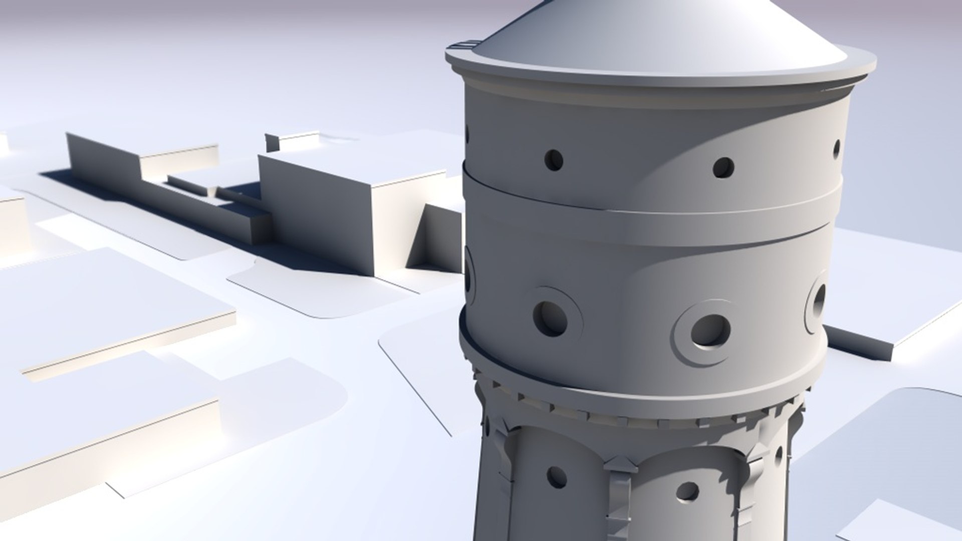 Water Tower 3d Model