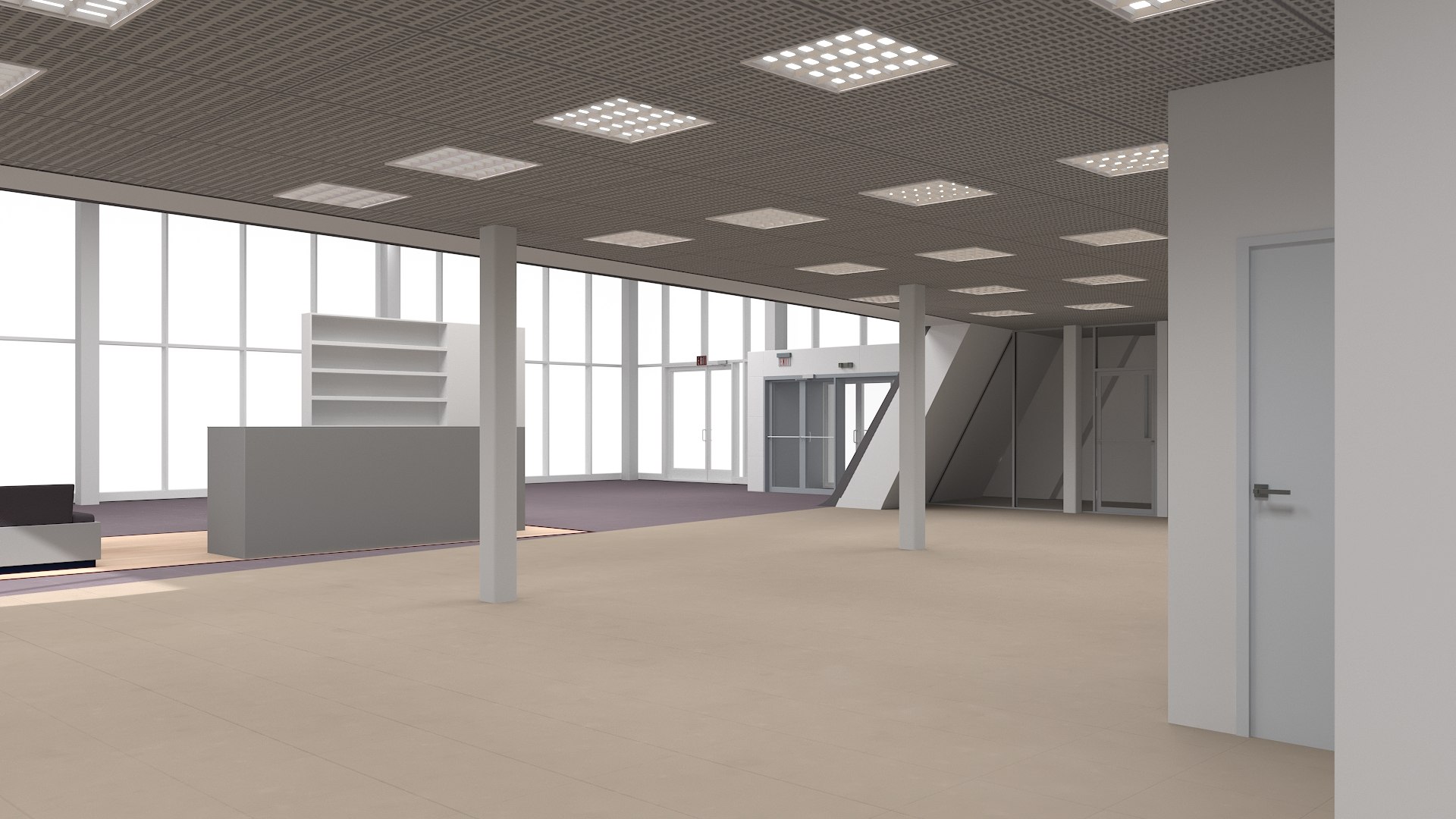 3D Automotive Dealership Building Model - TurboSquid 2413726