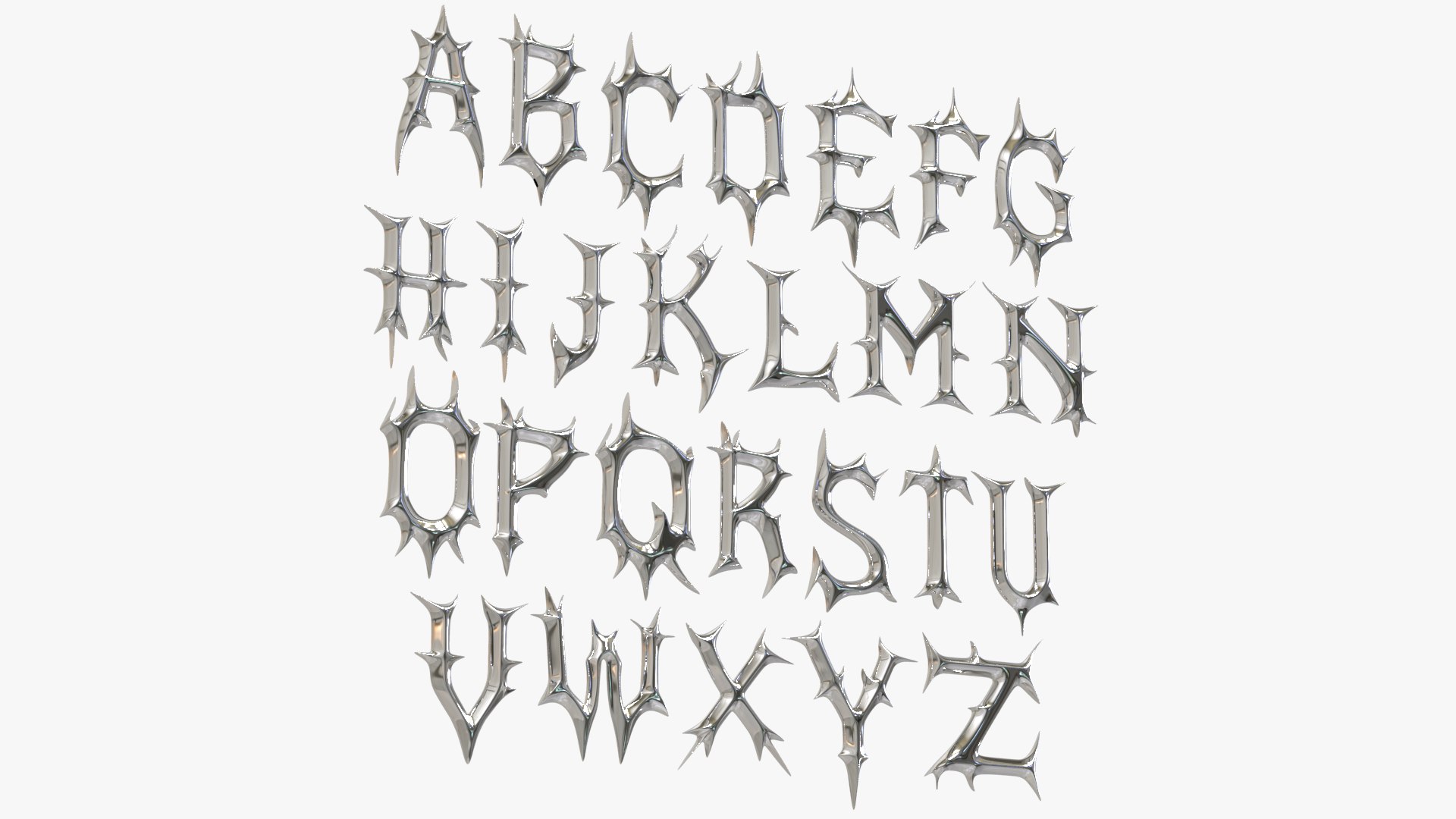 modèle 3D de Alphabet de type DIABOLUS - TurboSquid 2519416