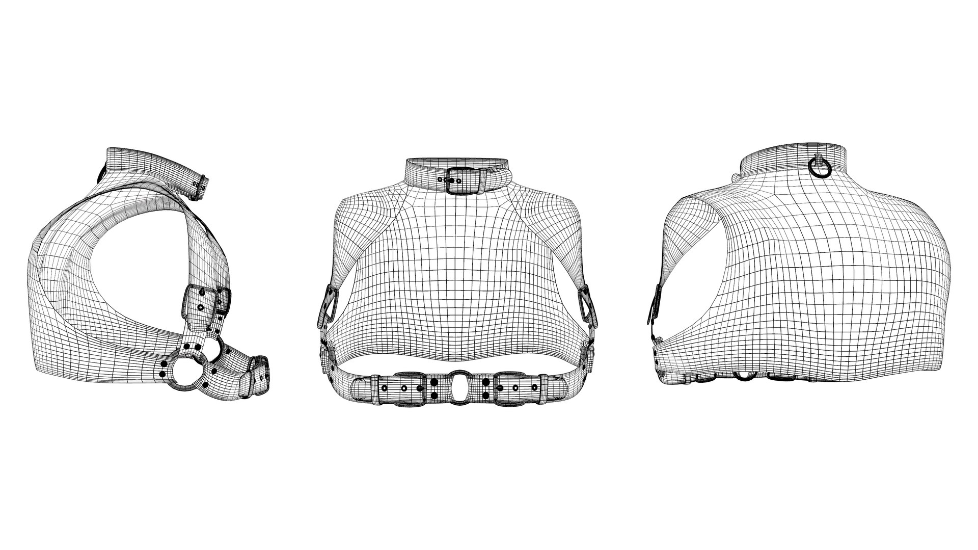 Mens Harness Collar 3D Model - TurboSquid 1838789