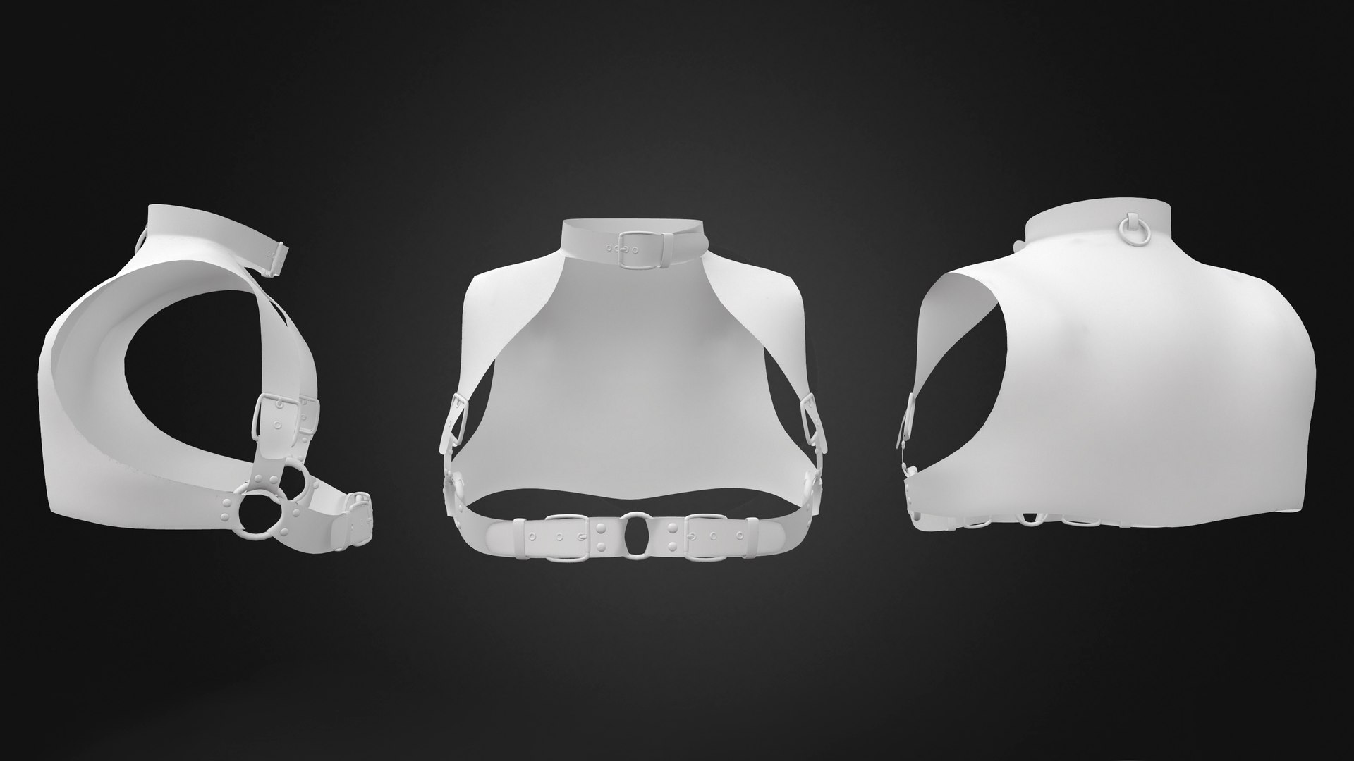 Mens Harness Collar 3D Model - TurboSquid 1838789