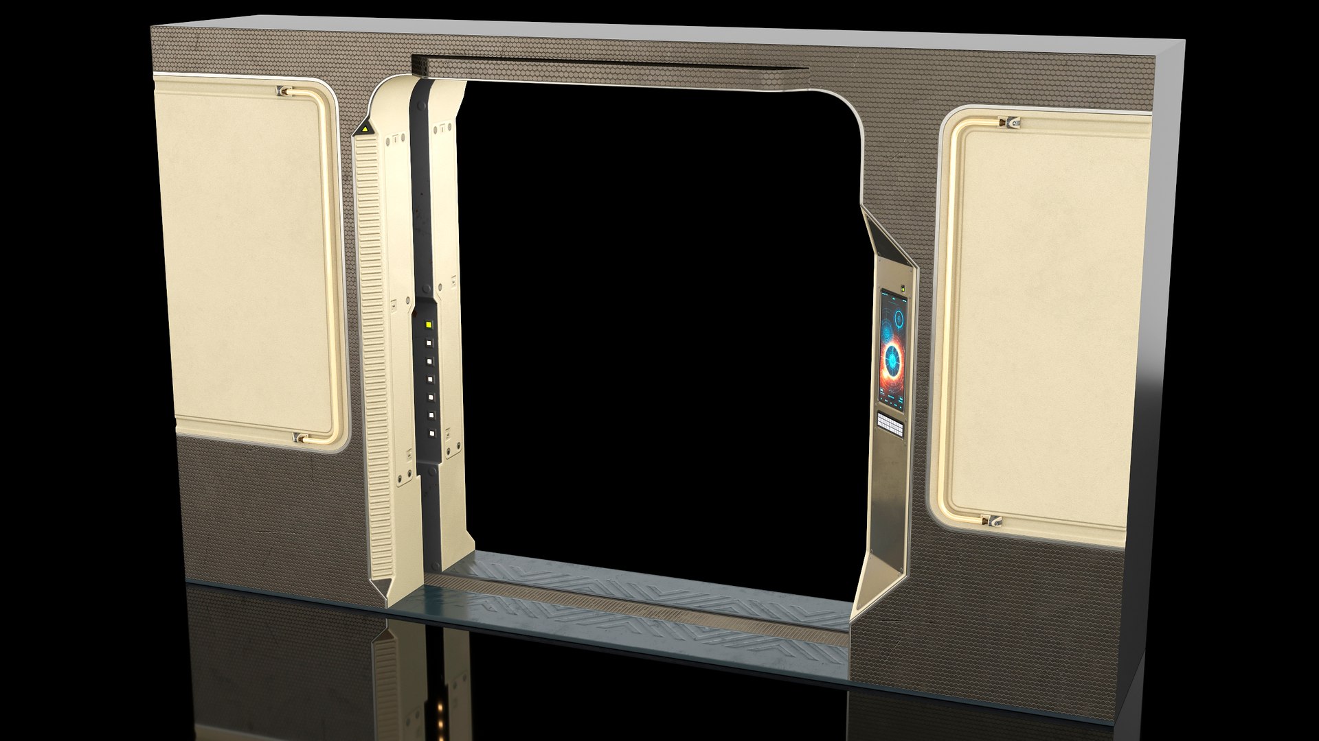 3D Interior Sci-fi Gate Door PBR - TurboSquid 2224939