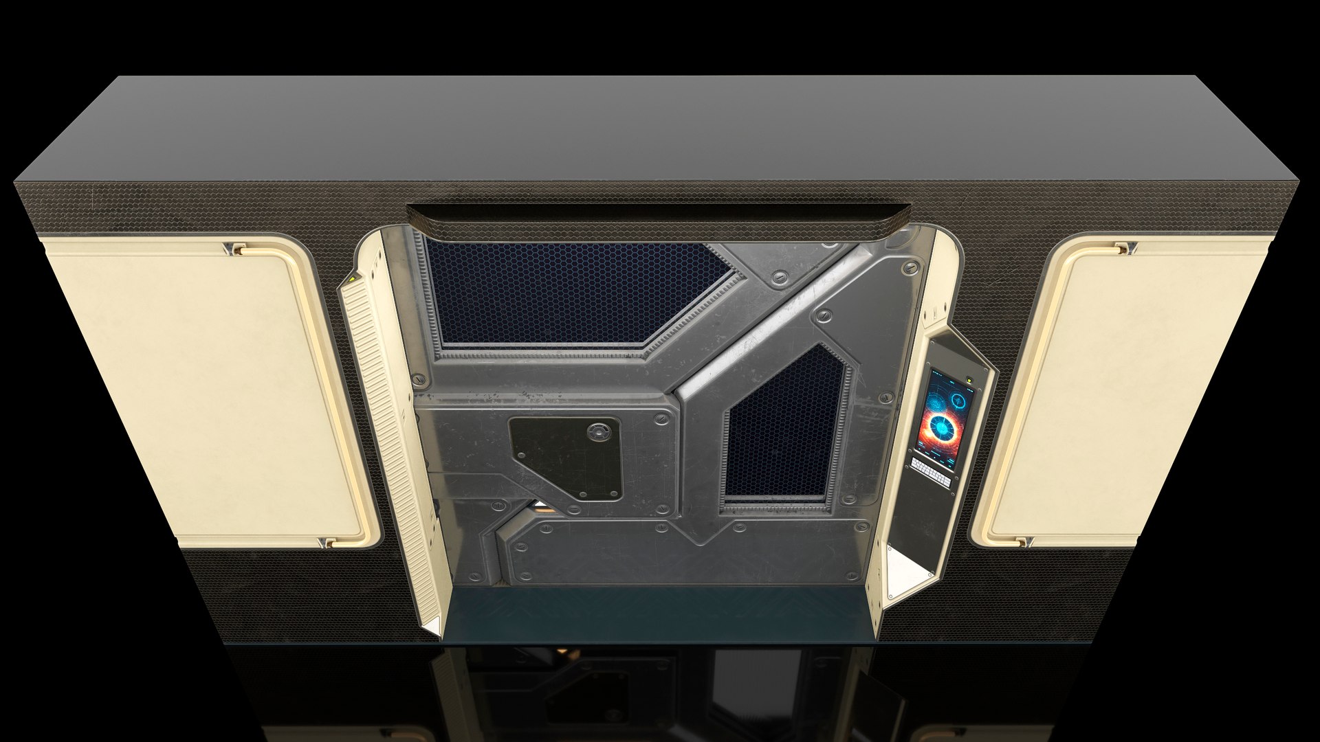 3D Interior Sci-fi Gate Door PBR - TurboSquid 2224939