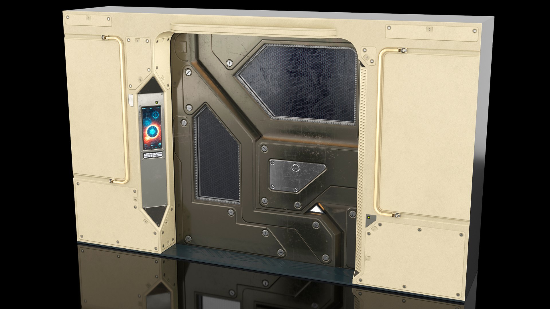 3D Interior Sci-fi Gate Door PBR - TurboSquid 2224939