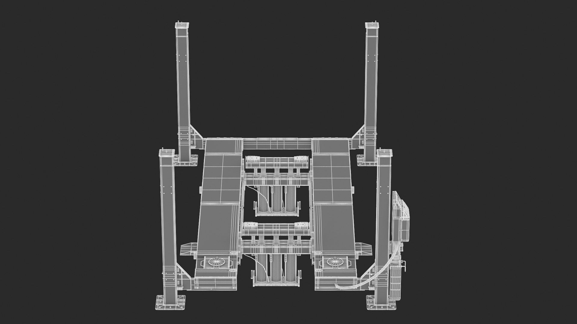 3D 4 Post Car Lift Generic Model - TurboSquid 1742533