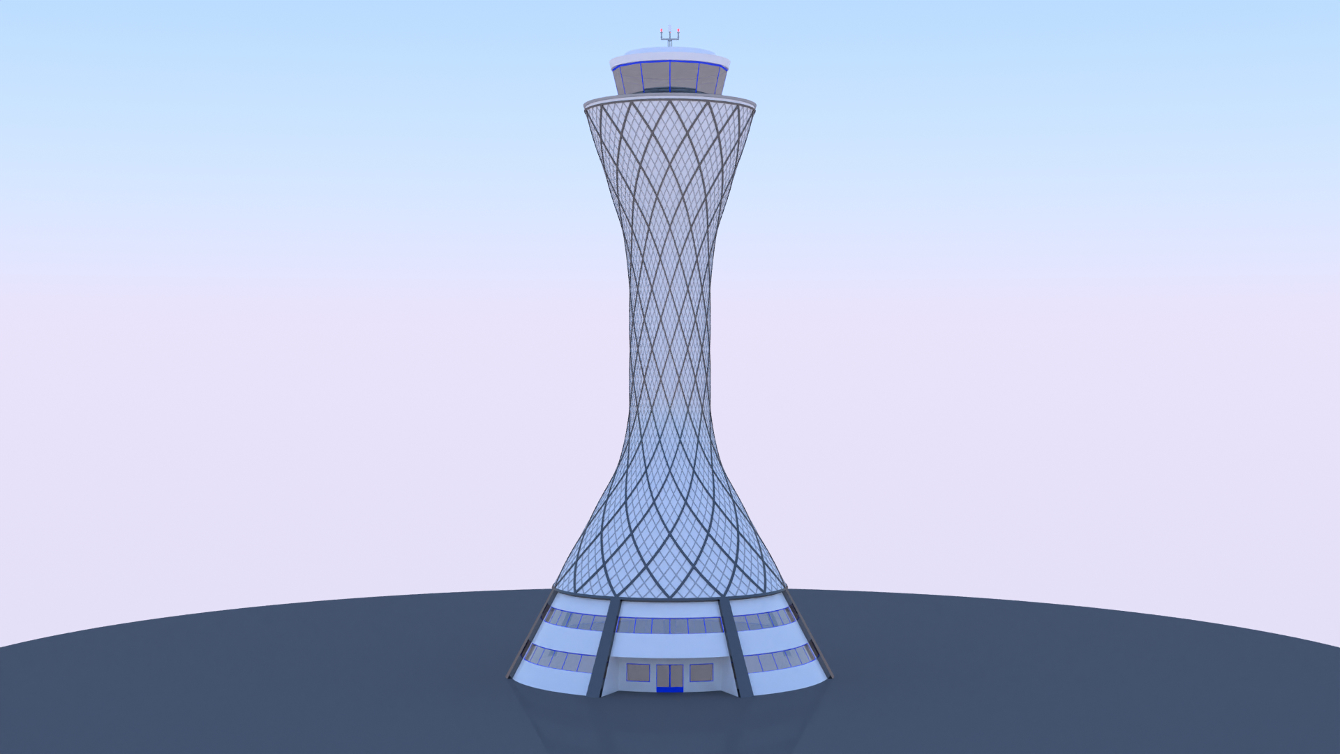 3D Airport Control Tower Exterior - TurboSquid 2091653