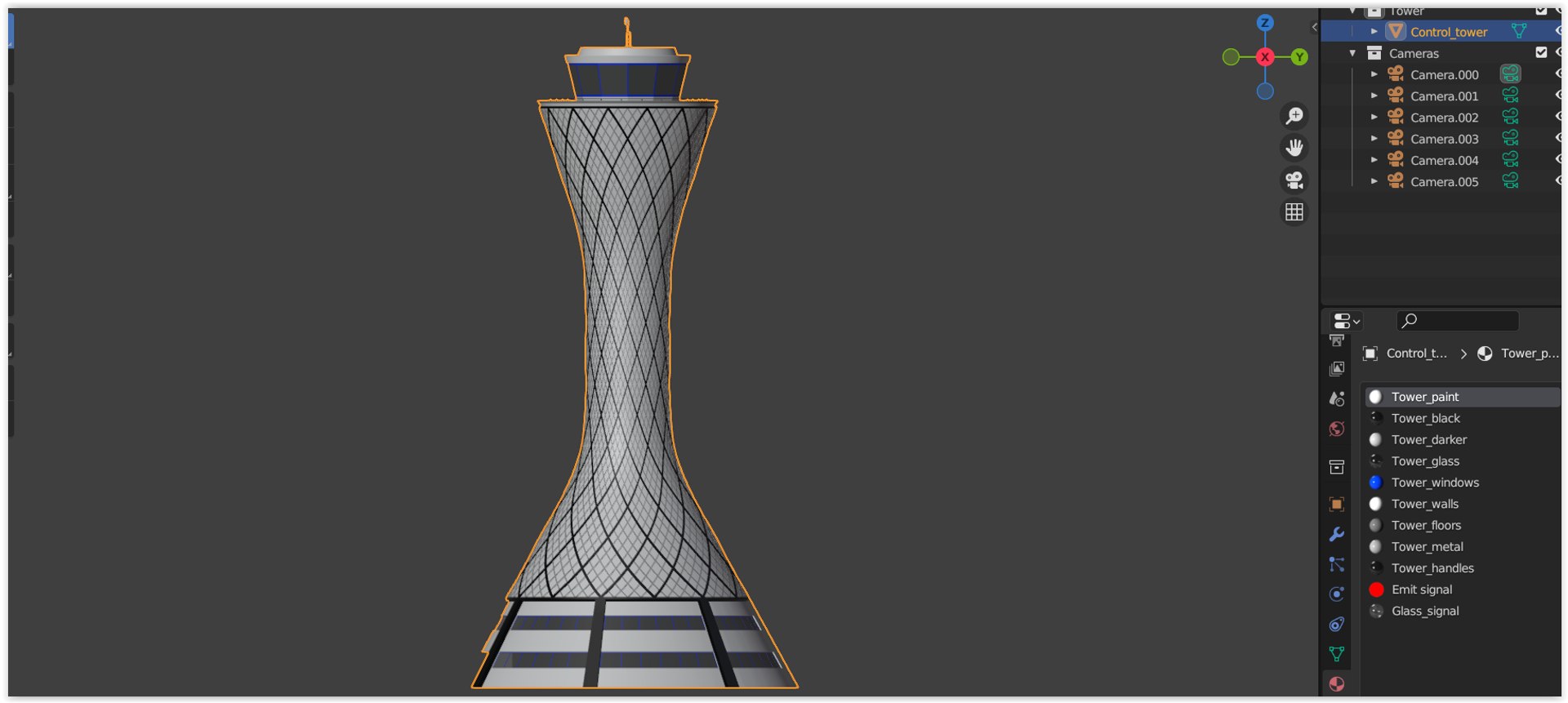 3D Airport Control Tower Exterior - TurboSquid 2091653