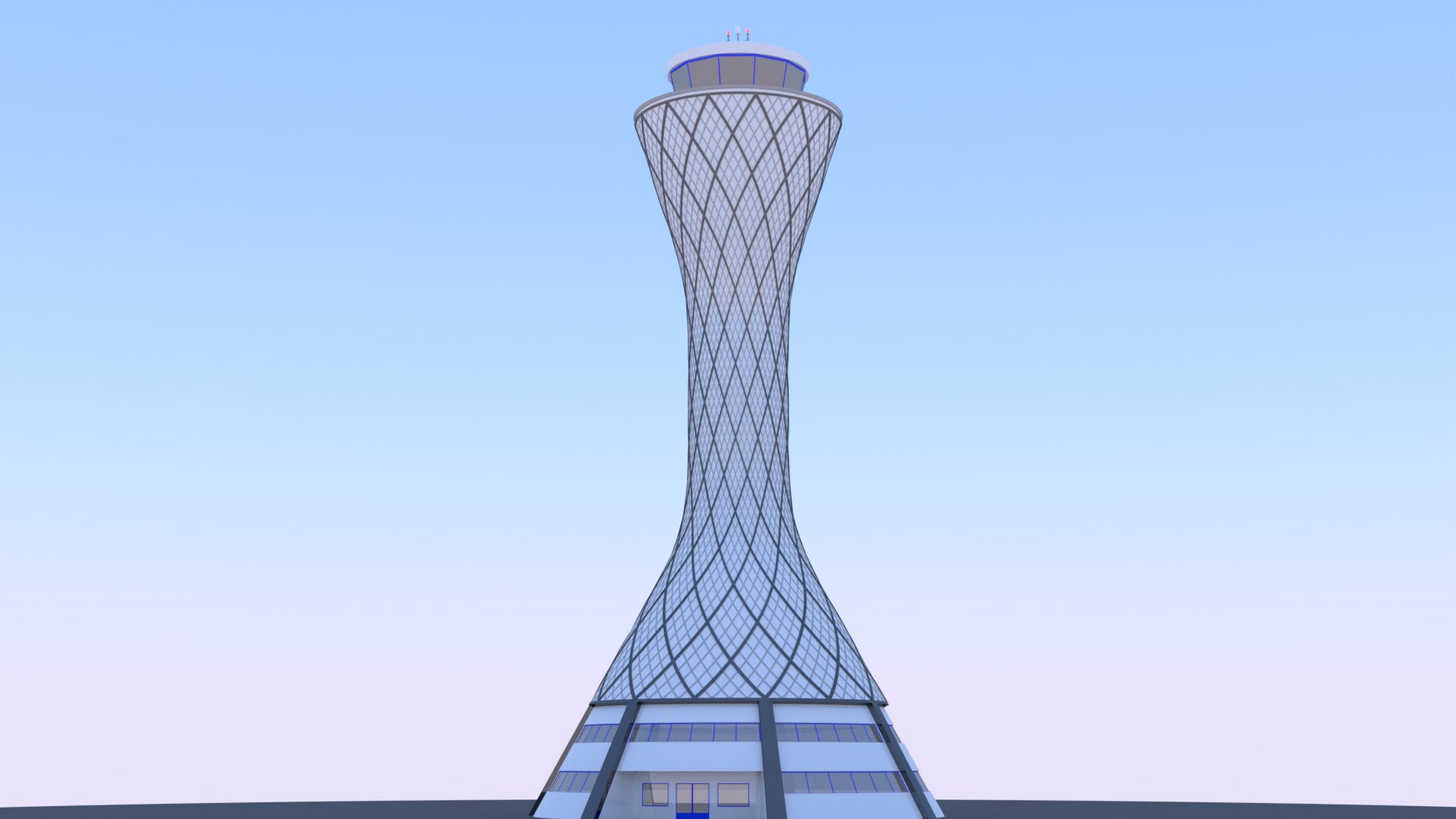 3D Airport Control Tower Exterior - TurboSquid 2091653