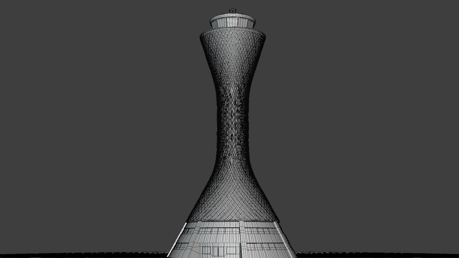 3D Airport Control Tower Exterior - TurboSquid 2091653