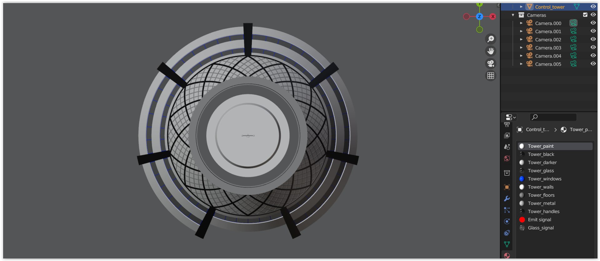 3D Airport Control Tower Exterior - TurboSquid 2091653
