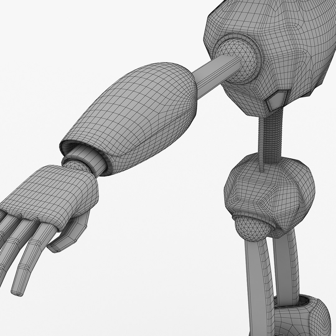 3ds friendly robot character