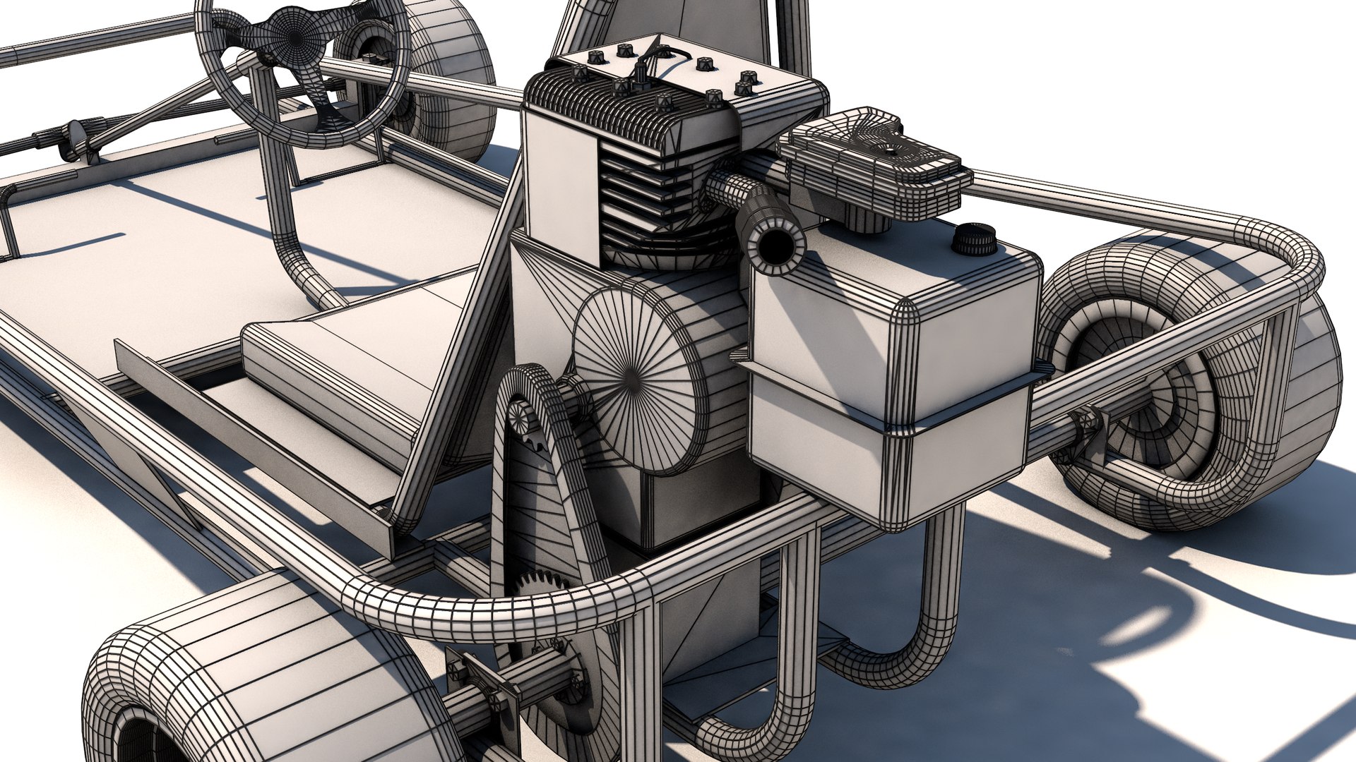 High-Poly Go-Kart With Engine 3D Model - TurboSquid 1826598