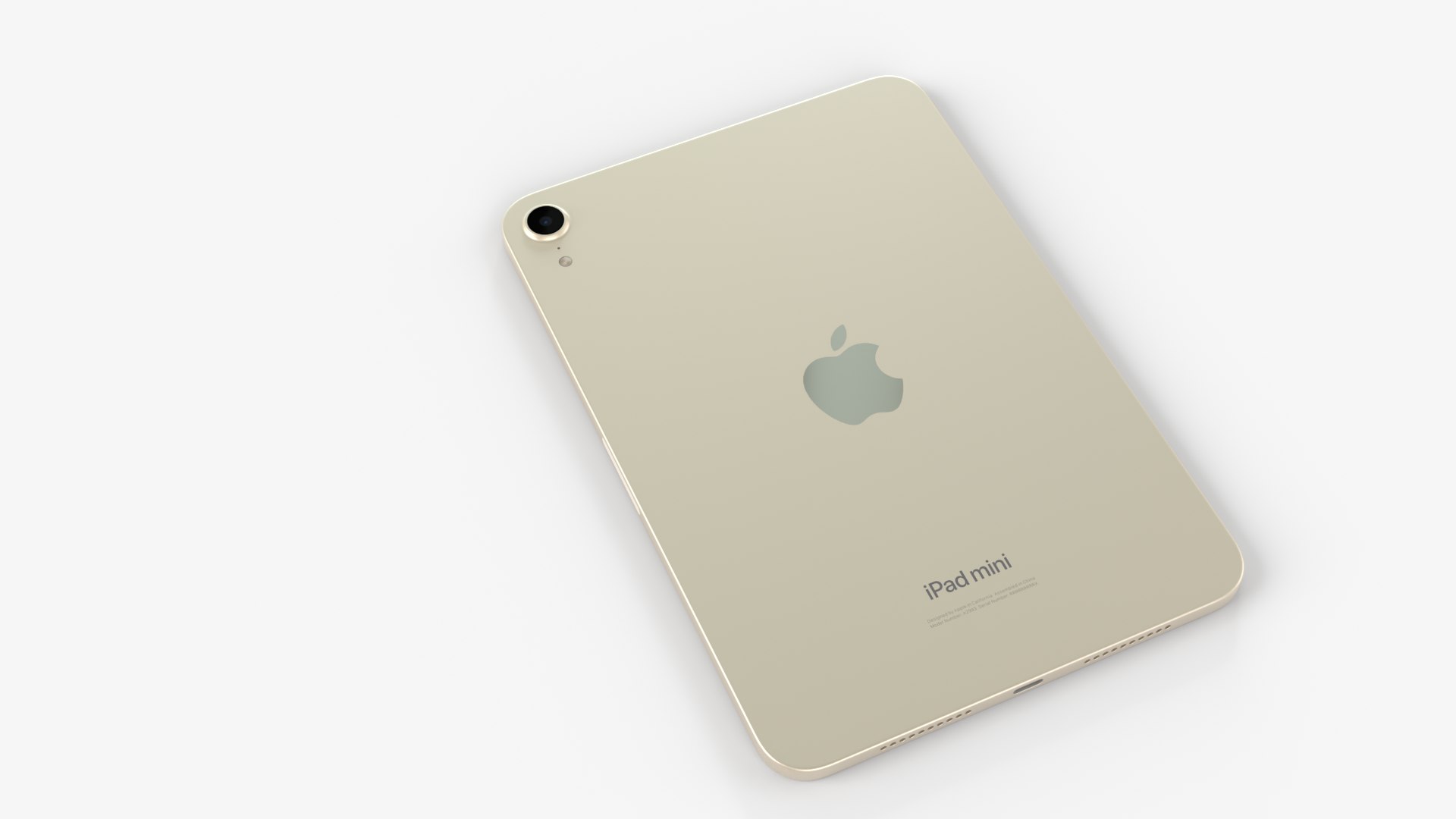 3D Apple IPad Mini 2024 Starlight With Pencil Model - TurboSquid 2293934