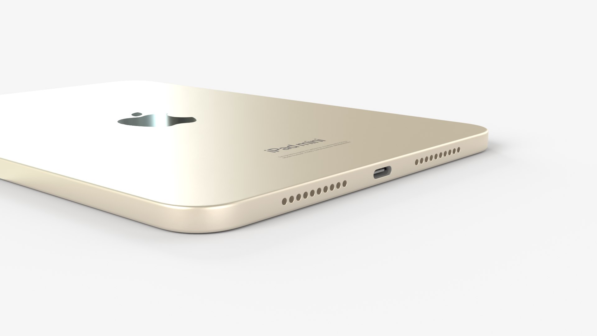 3D Apple IPad Mini 2024 Starlight With Pencil Model - TurboSquid 2293934