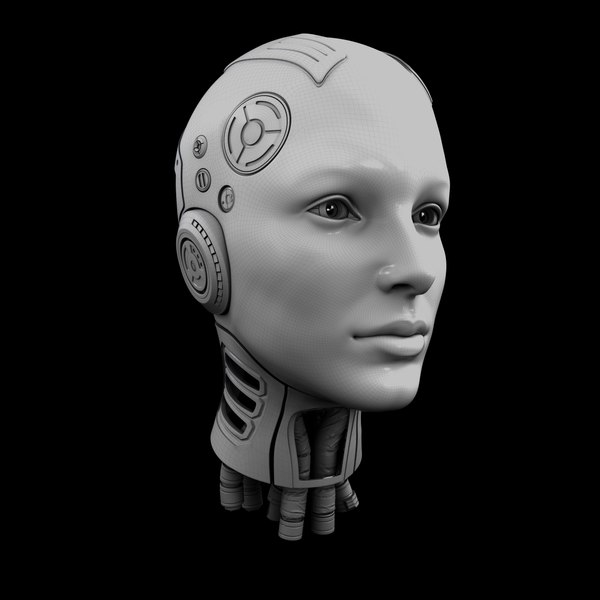 3D model Female Robot Head - TurboSquid 1821021
