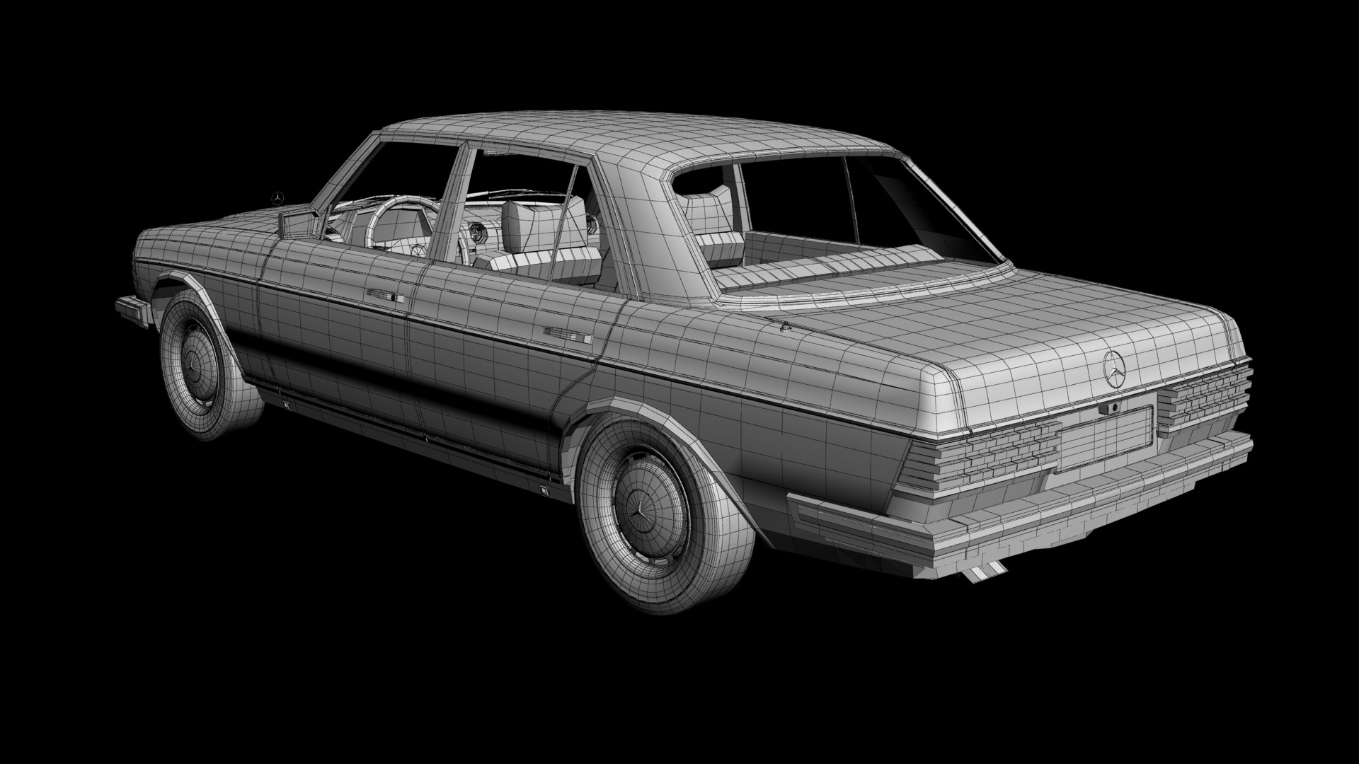 3D Mercedes-Benz W123 Sedan Model - TurboSquid 2082336