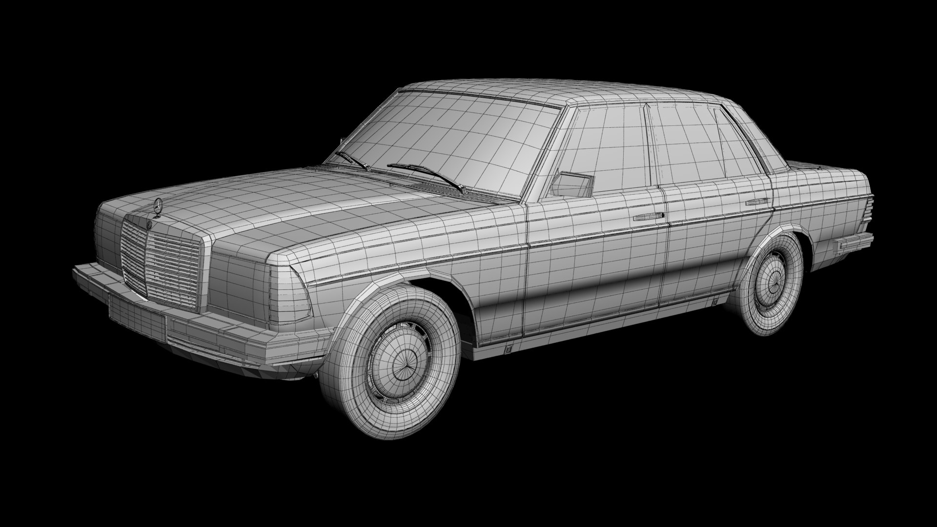 3D Mercedes-Benz W123 Sedan Model - TurboSquid 2082336