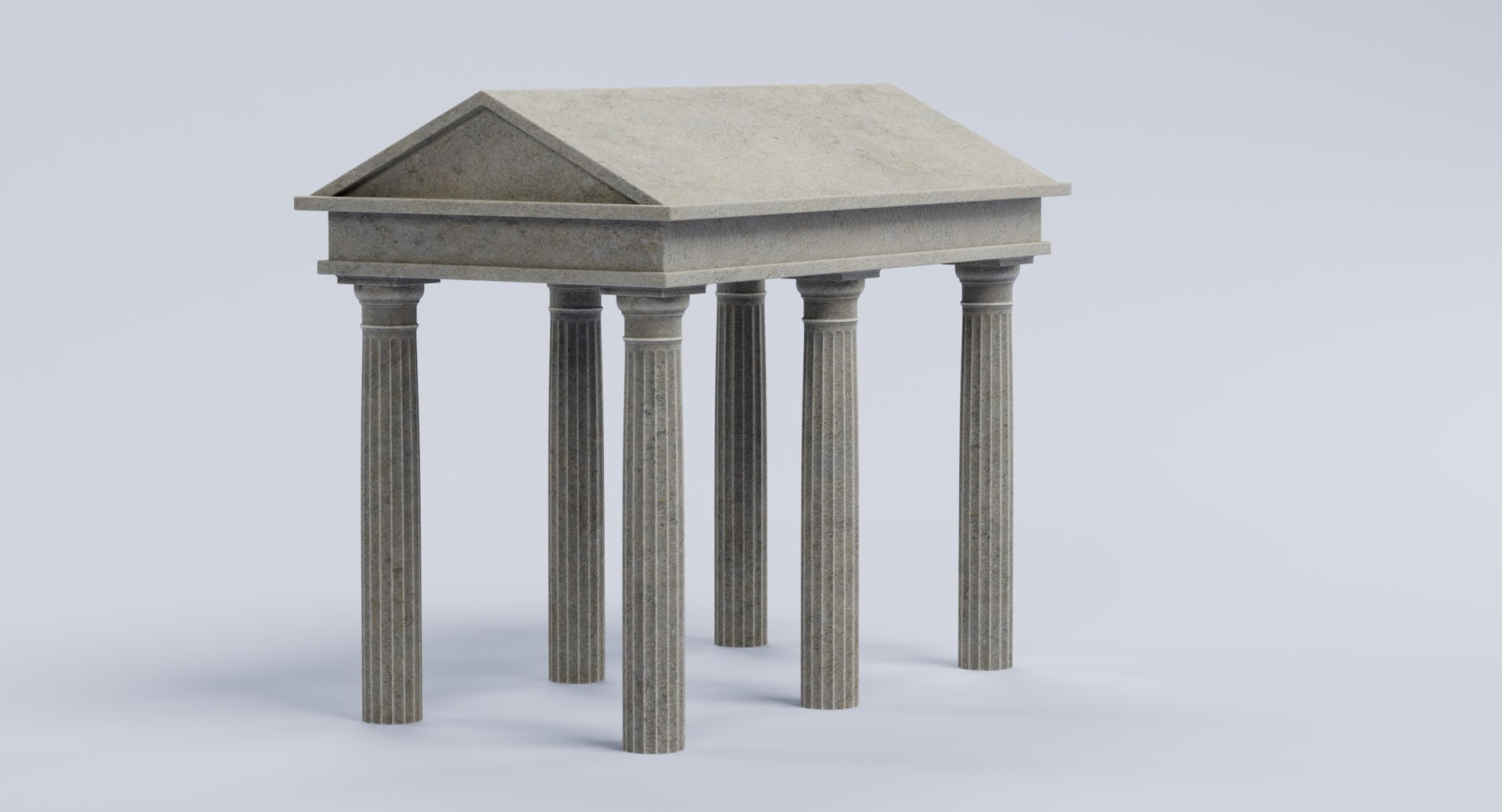 3D Doric Temple Model - TurboSquid 1380409