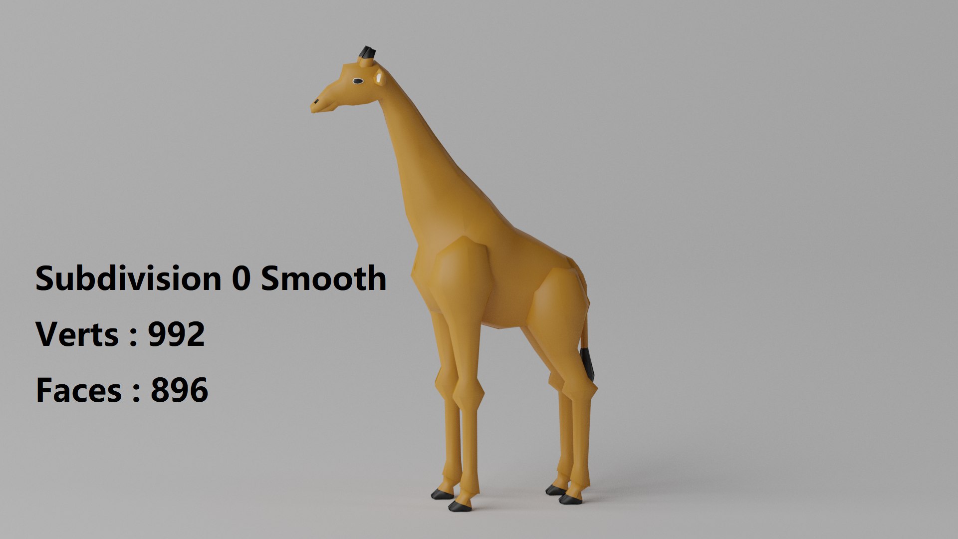 3D Cartoon Cute Giraffe 1 Model - TurboSquid 2105344