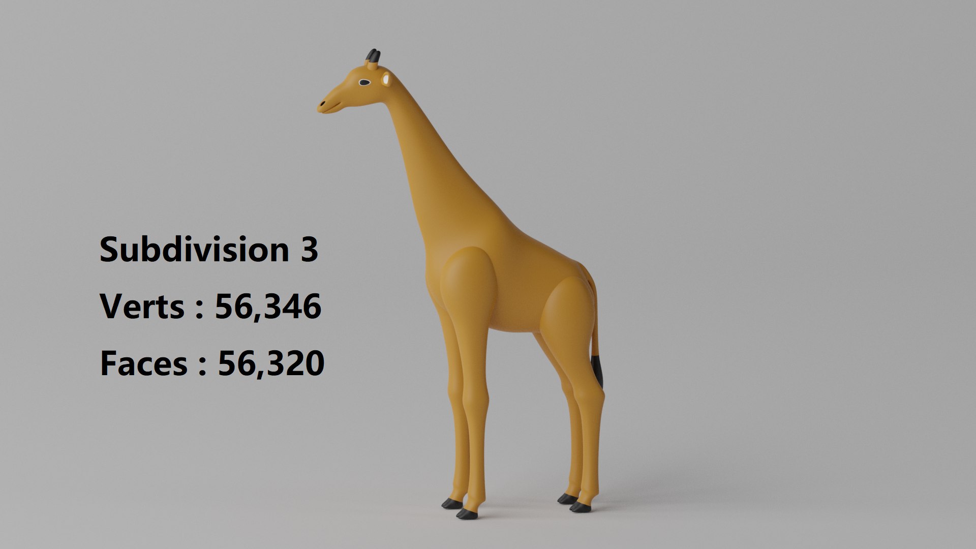 3D Cartoon Cute Giraffe 1 Model - TurboSquid 2105344