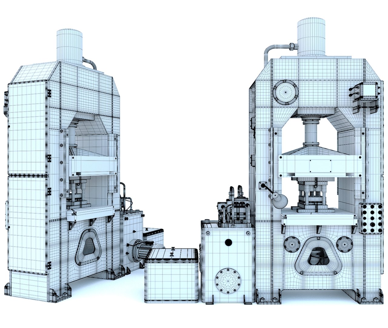 P474 Hydraulic Press - Industrial Machine Tool 3D Model - TurboSquid ...