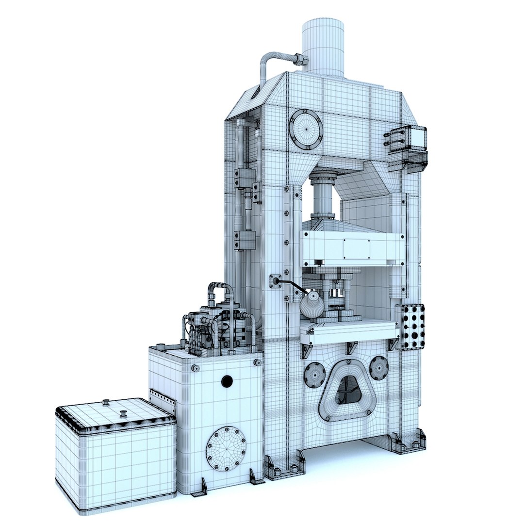 P474 Hydraulic Press - Industrial Machine Tool 3D Model - TurboSquid ...