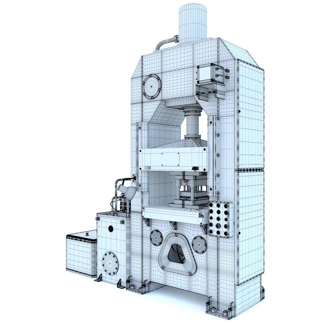 P474 Hydraulic Press - Industrial Machine Tool 3D Model - TurboSquid ...