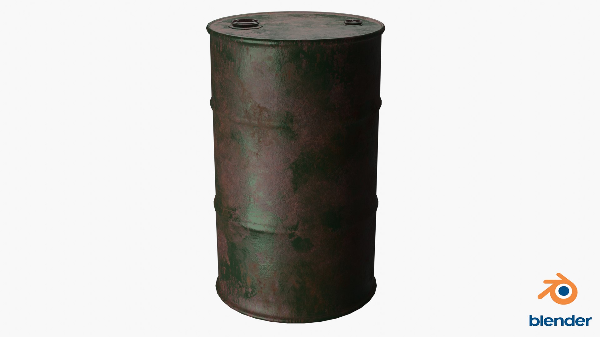 Oil Barrel Green Rusty Clean-Logo 3D Model - TurboSquid 2039215