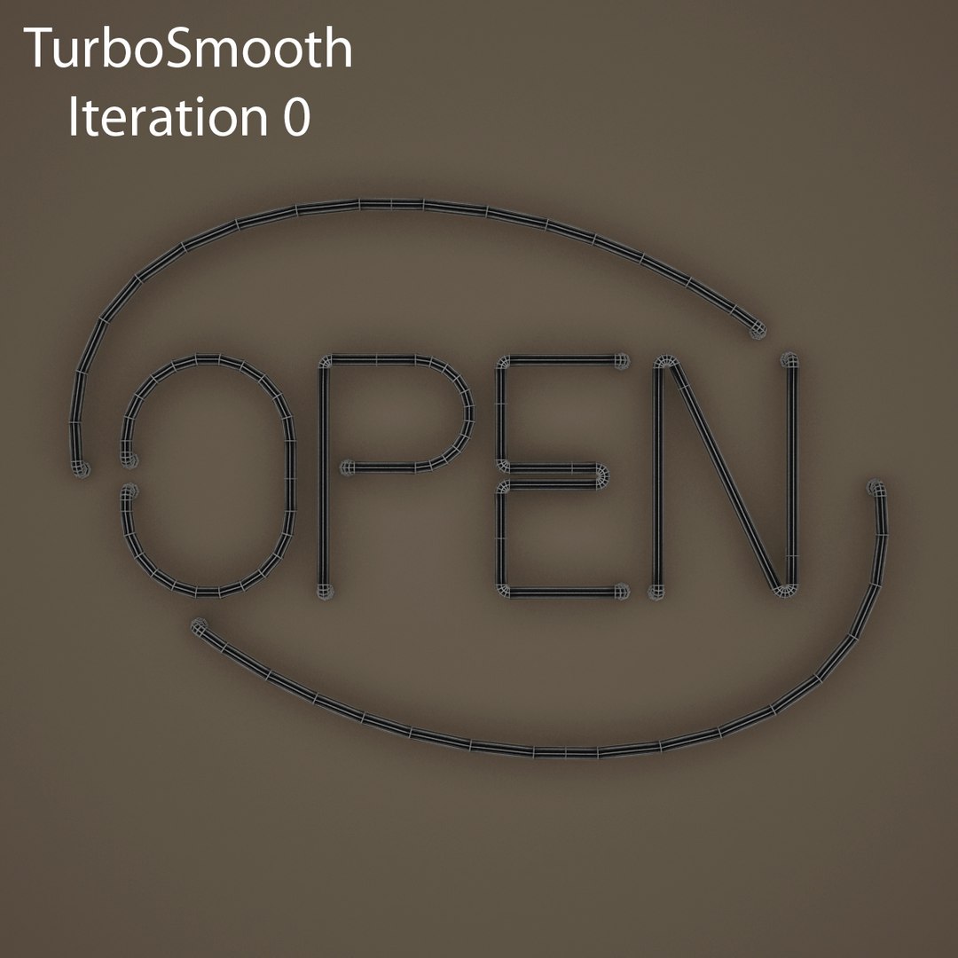 Open Sign Neon 3d Model
