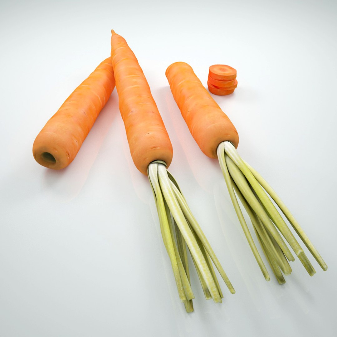 3d model of carrot modeled