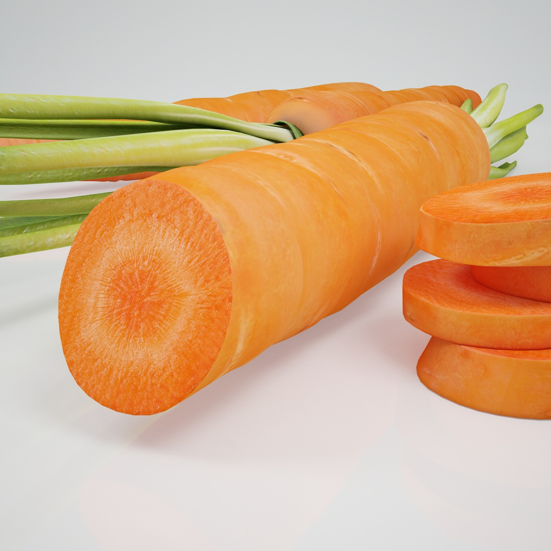 3d model of carrot modeled