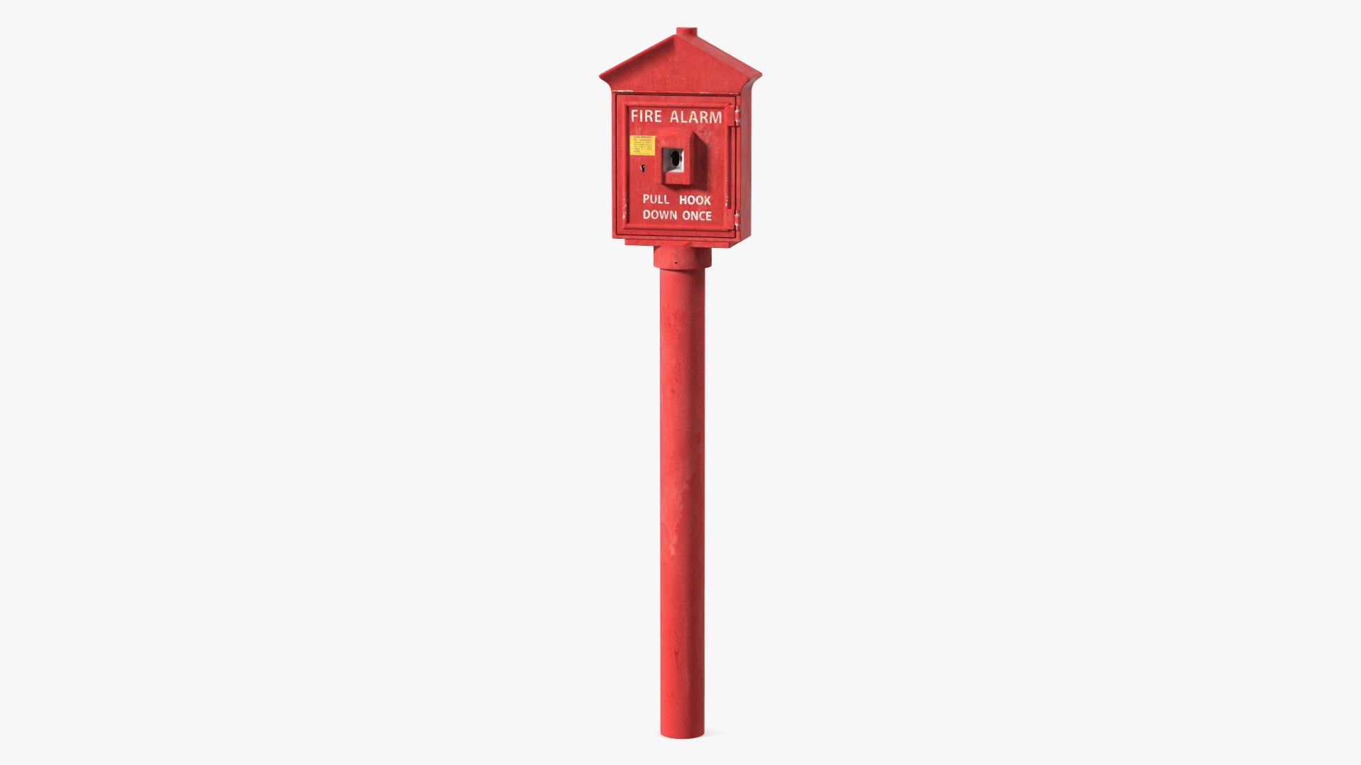 3D model Retro Fire Alarm Call Box Aged - TurboSquid 2076171