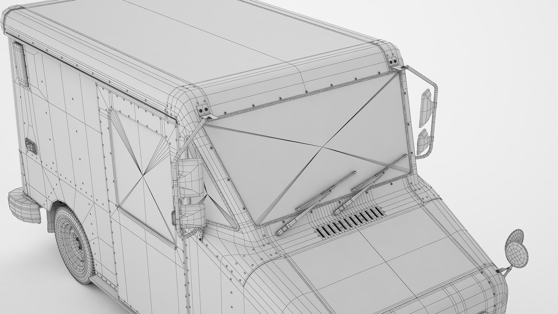 3D Mail Truck Model - TurboSquid 1700580