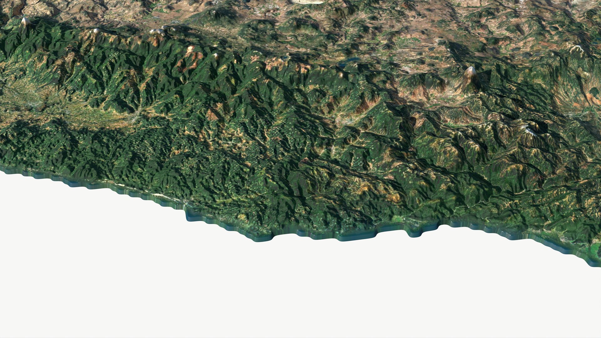 United States Of America Realistic Satellite Relief PBR Map 3D Model ...