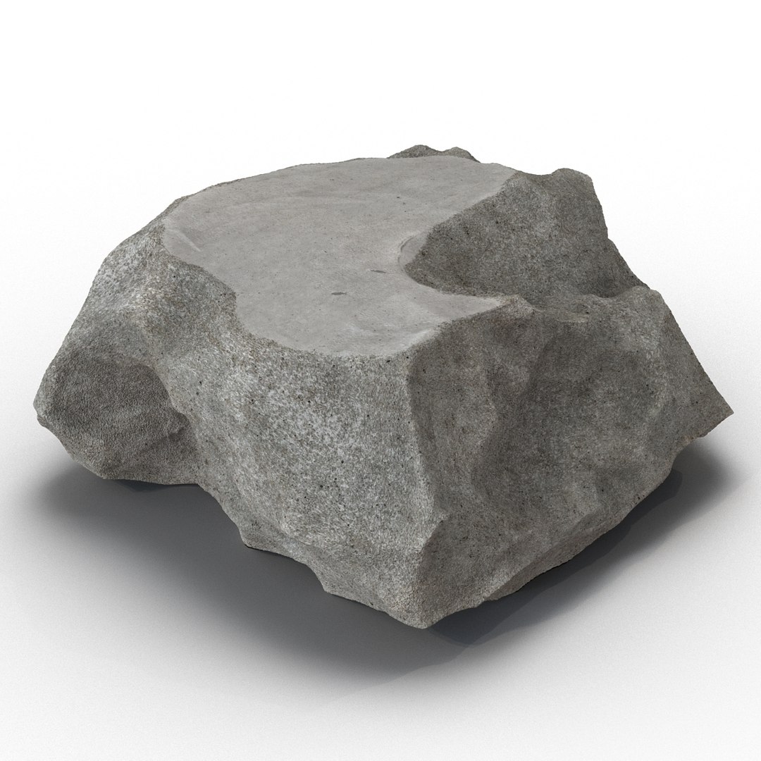 Concrete Chunk 5 Materials 3d Model